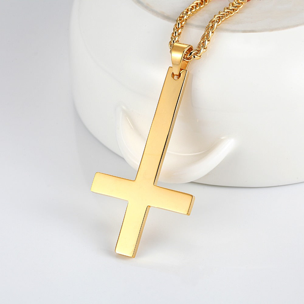 Inverted Cross Necklace– Goth Mall