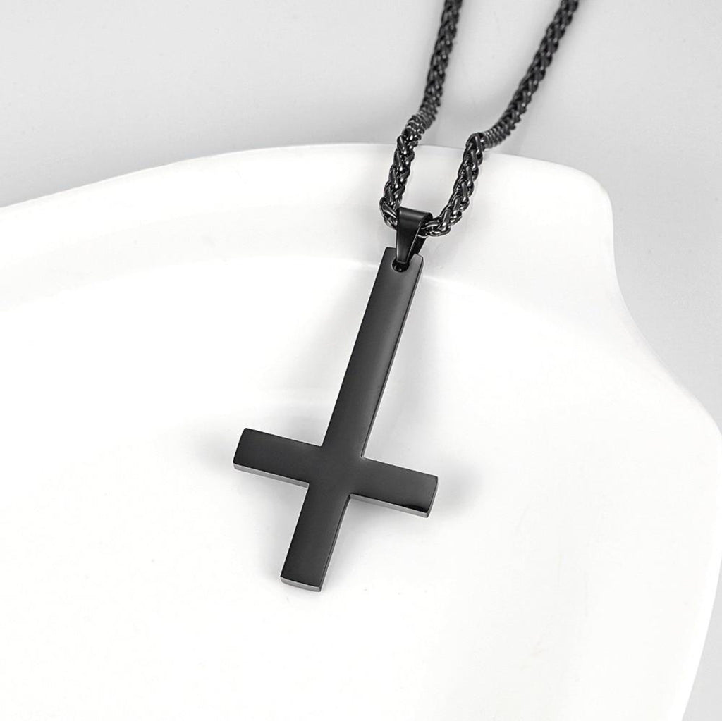 Inverted Cross Necklace– Goth Mall