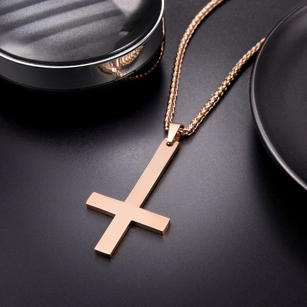 Inverted Cross Necklace– Goth Mall