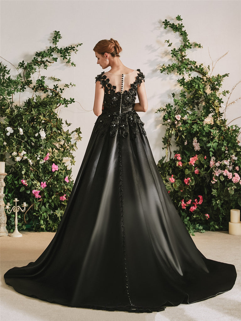 The Rare Black Rose Wedding Dress– Goth Mall