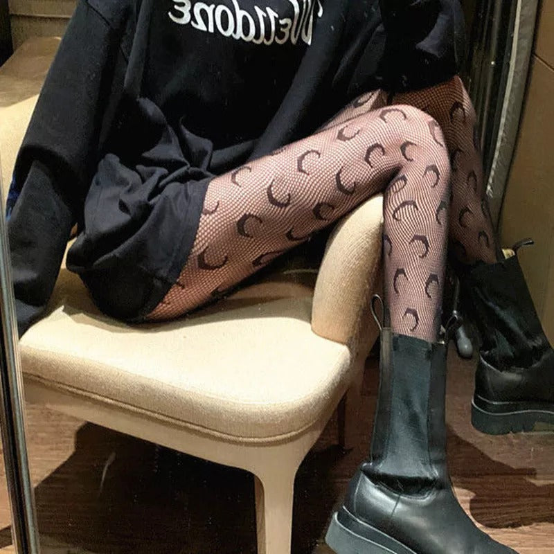 Crescent Moon Tights– Goth Mall