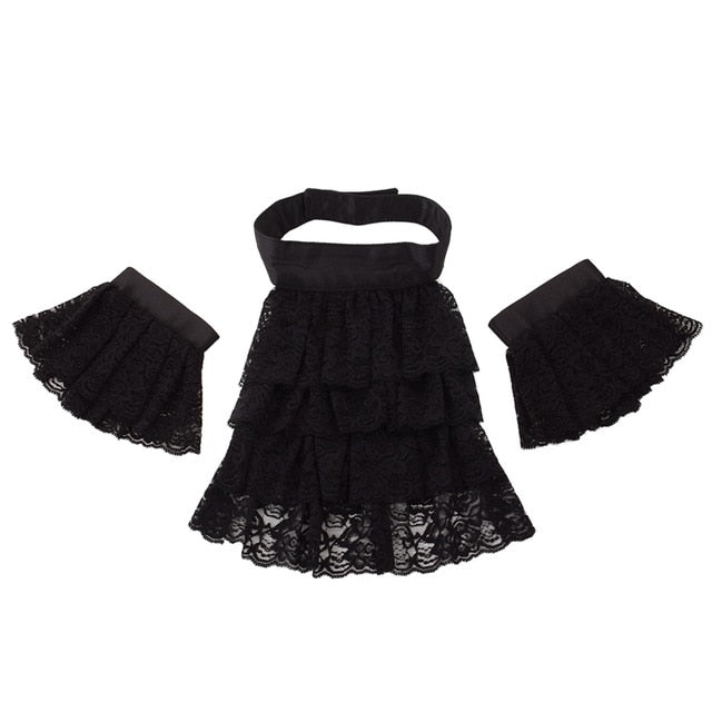 Vampire Ruffle Collar and Cuffs– Goth Mall